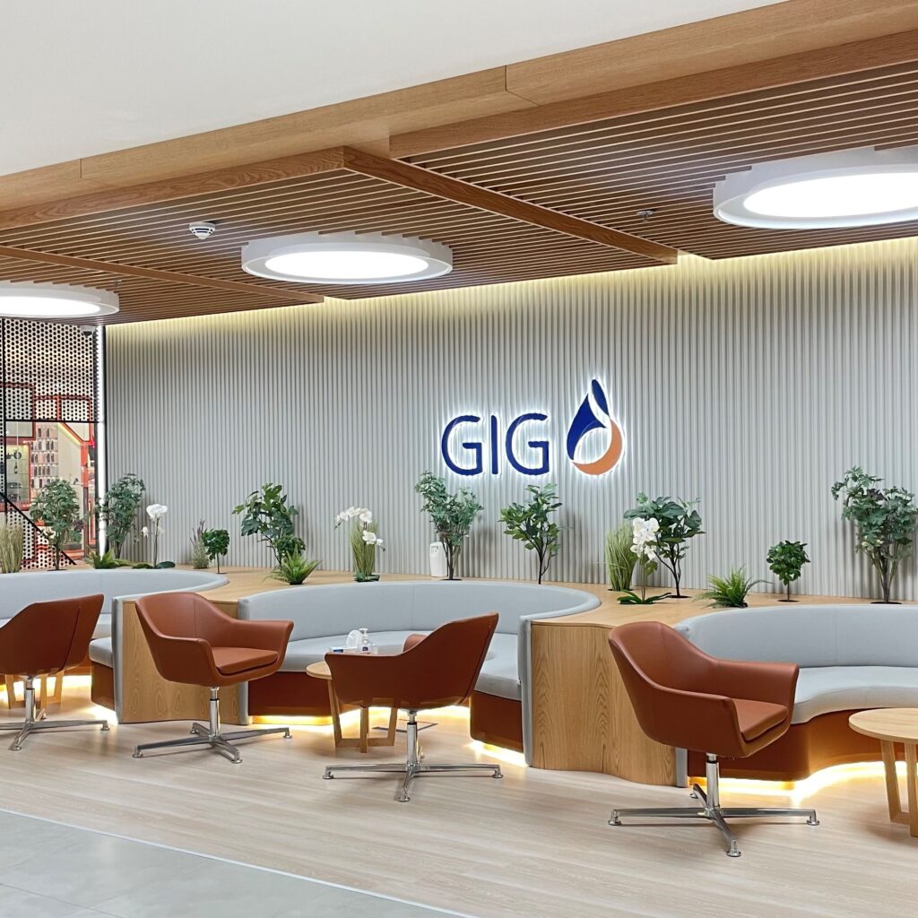 AXA Office Floor Design & Build @Bahrain Bay - WaterColor interior